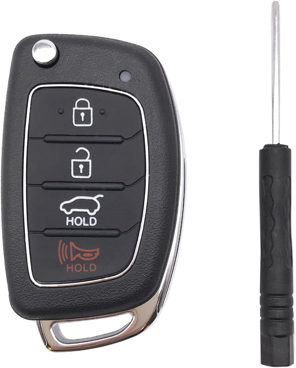 Replacement Key Fob Case Shell Fit for Hyundai Sonata Santa Fe Keyless ...