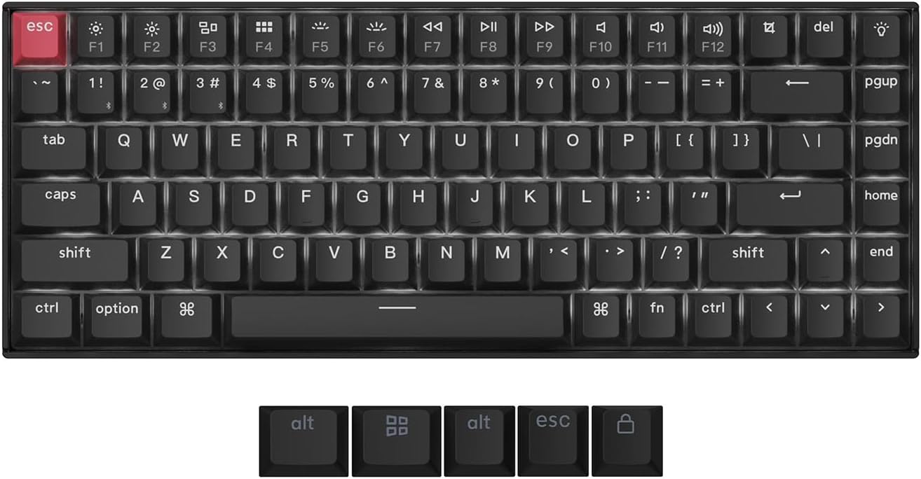 Amazon.com: Keychron K2 QMK Wireless Mechanical Gaming Keyboard, 75% ...