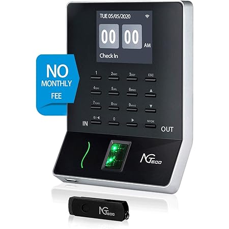 Amazon.com : Employee Time Clock Software and Fingerprint Scanner, Time ...