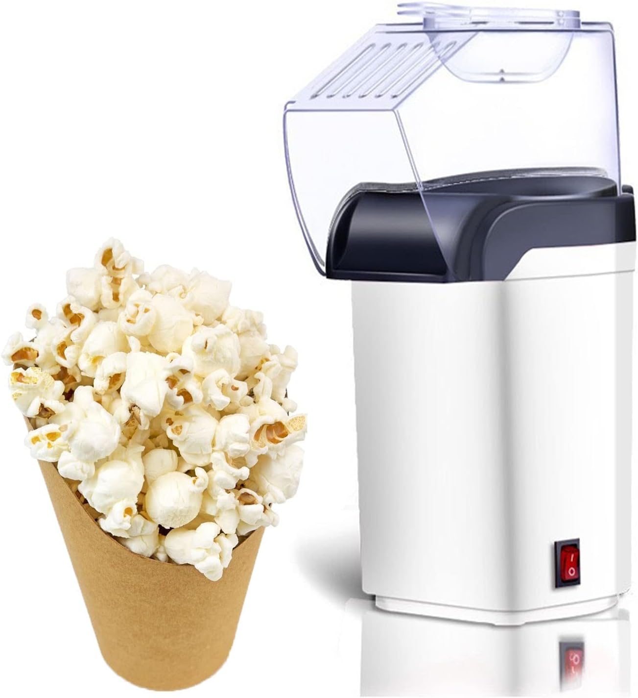 Amazon.com: Nostalgia Hot Air Popcorn Popper Maker, 1200W Electric Pop ...