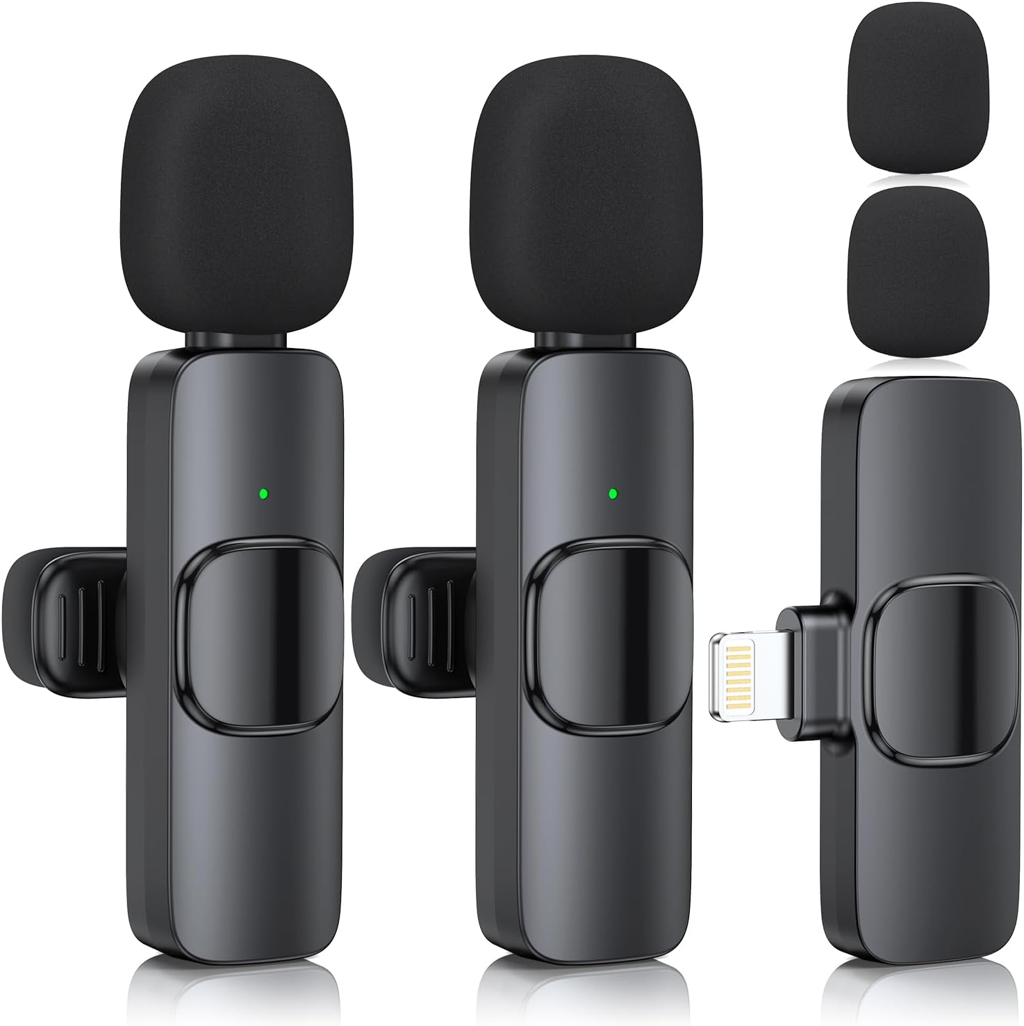 Amazon.com: ZasLuke 2 Pack Wireless Lavalier Microphone for iPhone ...