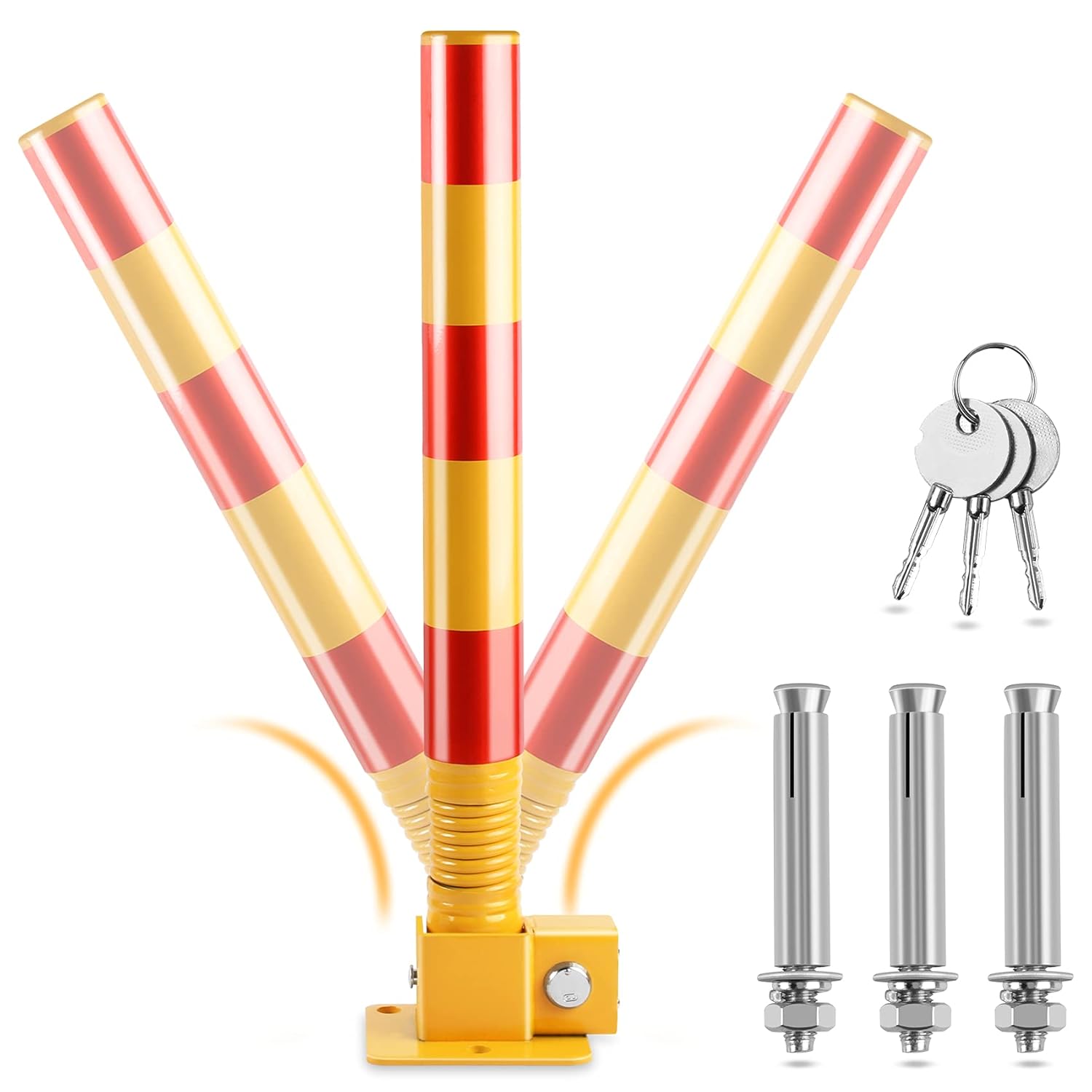 Spring Parking Post, Parking Barrier Parking Lock Folding Heavy Metal ...