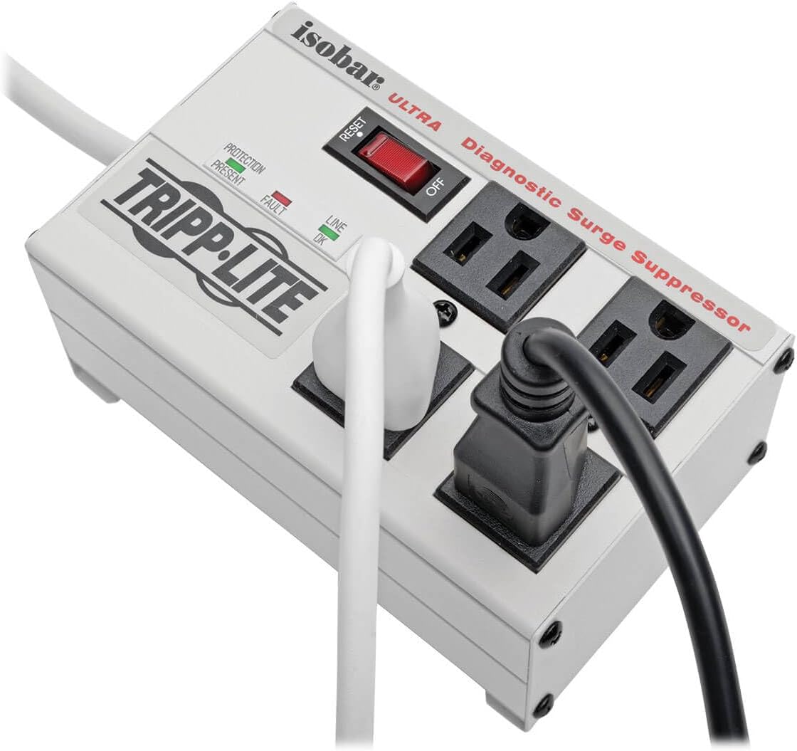 Tripp Lite ISOBAR4ULTRA Isobar 4 Outlet Heavy Duty Power Strip Surge ...