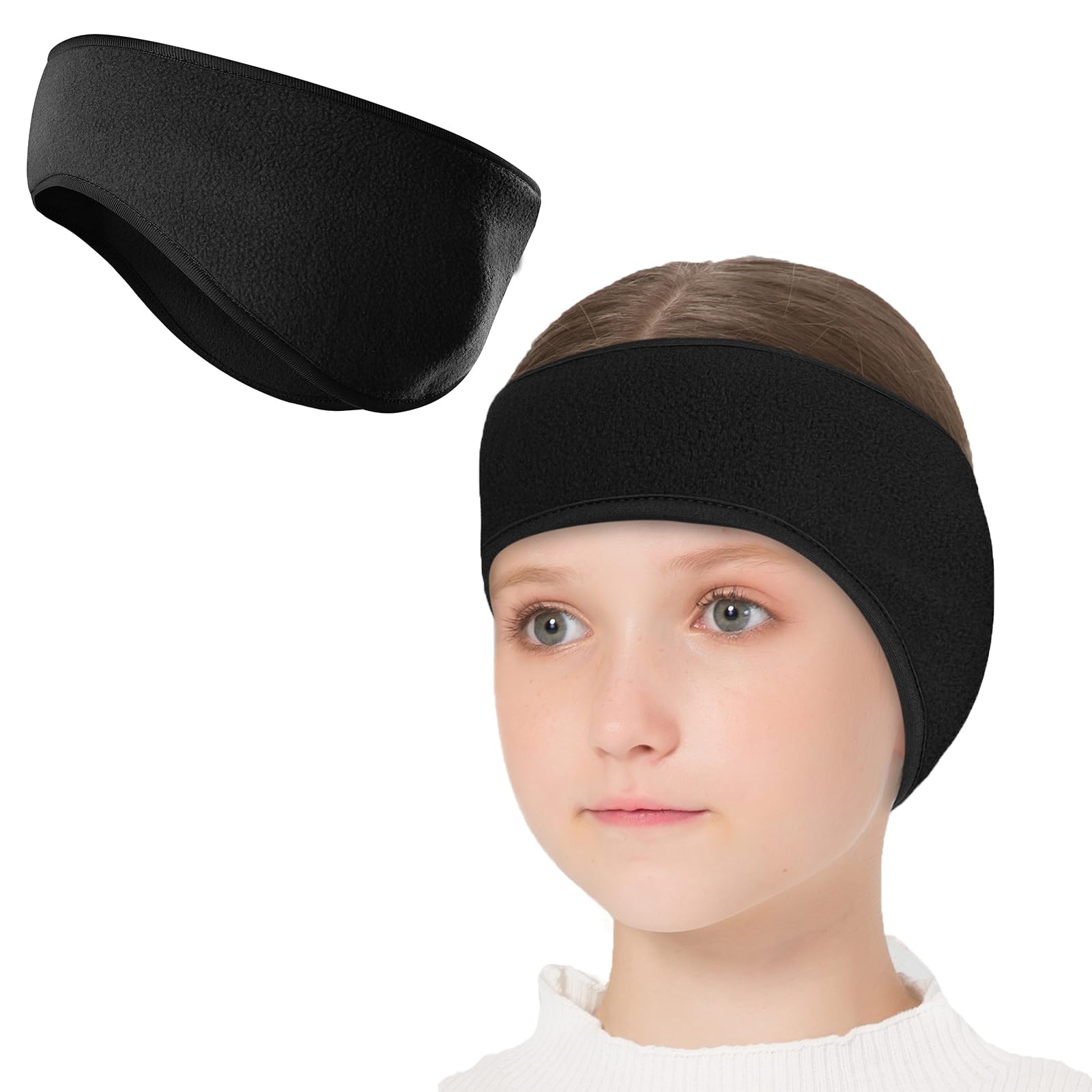 JOEYOUNG Fleece Ear Warmers for Men Women Kids, Winter Headband Ear ...