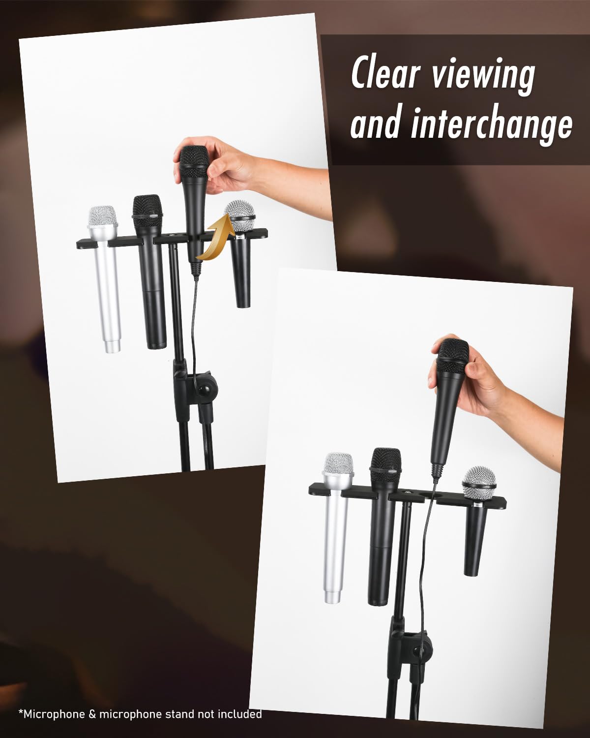 Snapklik.com : Numhag Multi Mic Holder For Wired And Wireless Mics ...