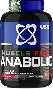 USN Muscle Fuel Anabolic All-In-One Muscle Mass Gainer, Chocolate ...
