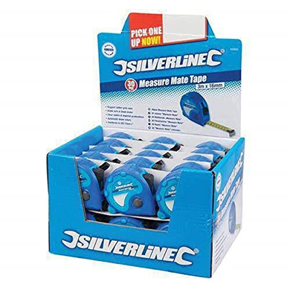 Amazon.com: Silverline 633625 Measure Mate Tape Display Box 30pce 3m ...