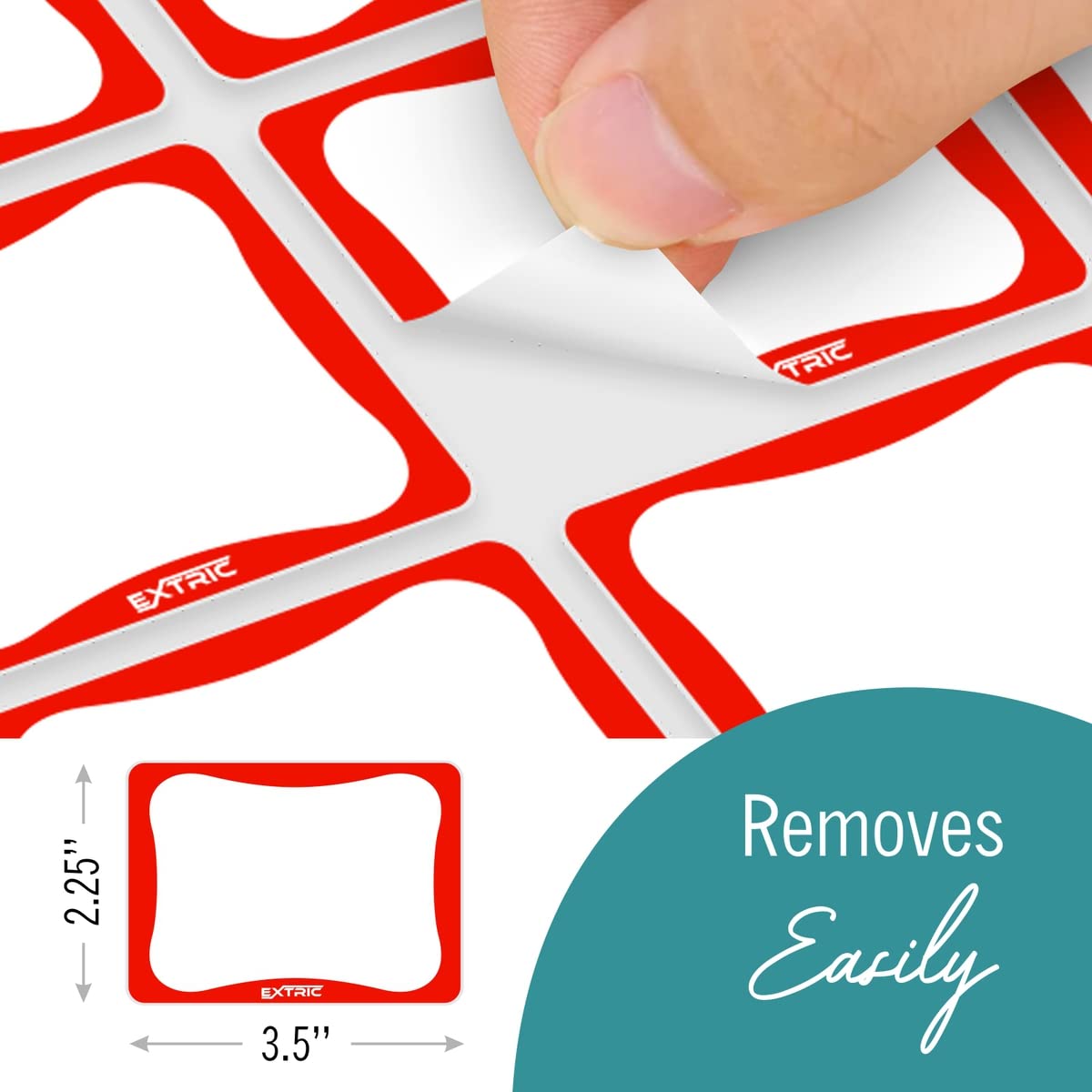 Snapklik.com : Plain Name Tag Stickers, White