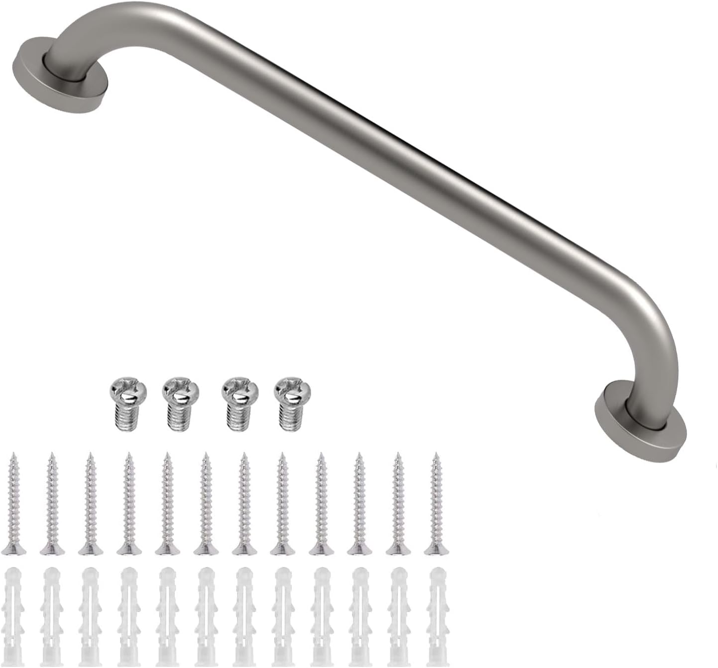 Amazon.com: ELLO&ALLO Brushed Nickel Bathroom Shower Grab Bar, Home ...