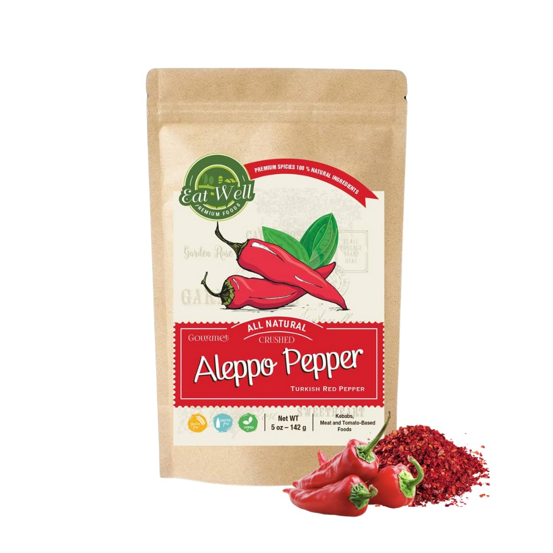 Amazon.com : Eat Well Premium Foods Aleppo Red Pepper Flakes 5oz ...