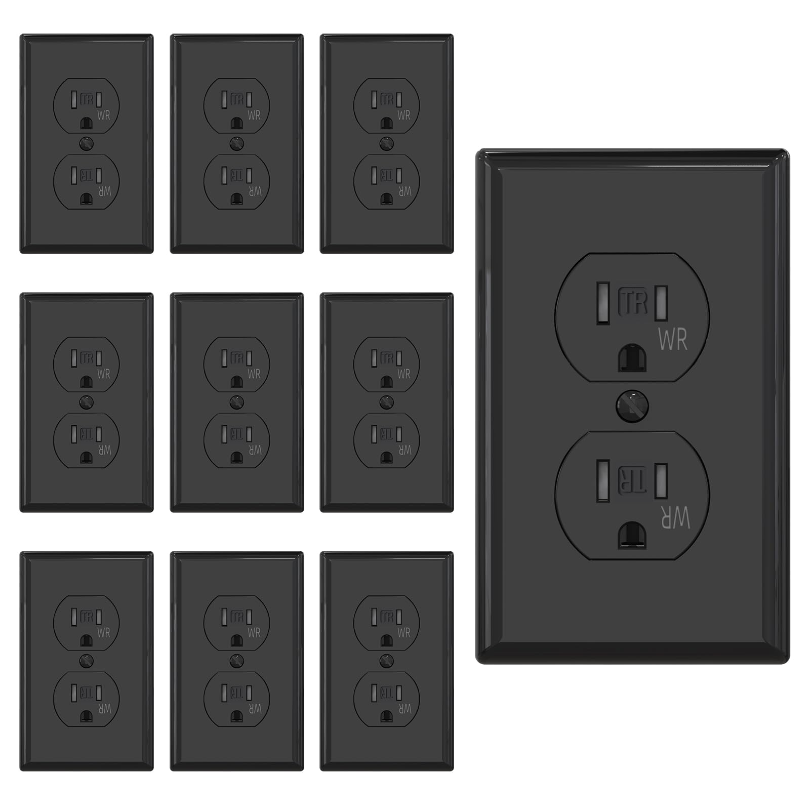 Snapklik.com : 15 Amps Duplex Outlets And Wall Plates Bundle,Weather ...