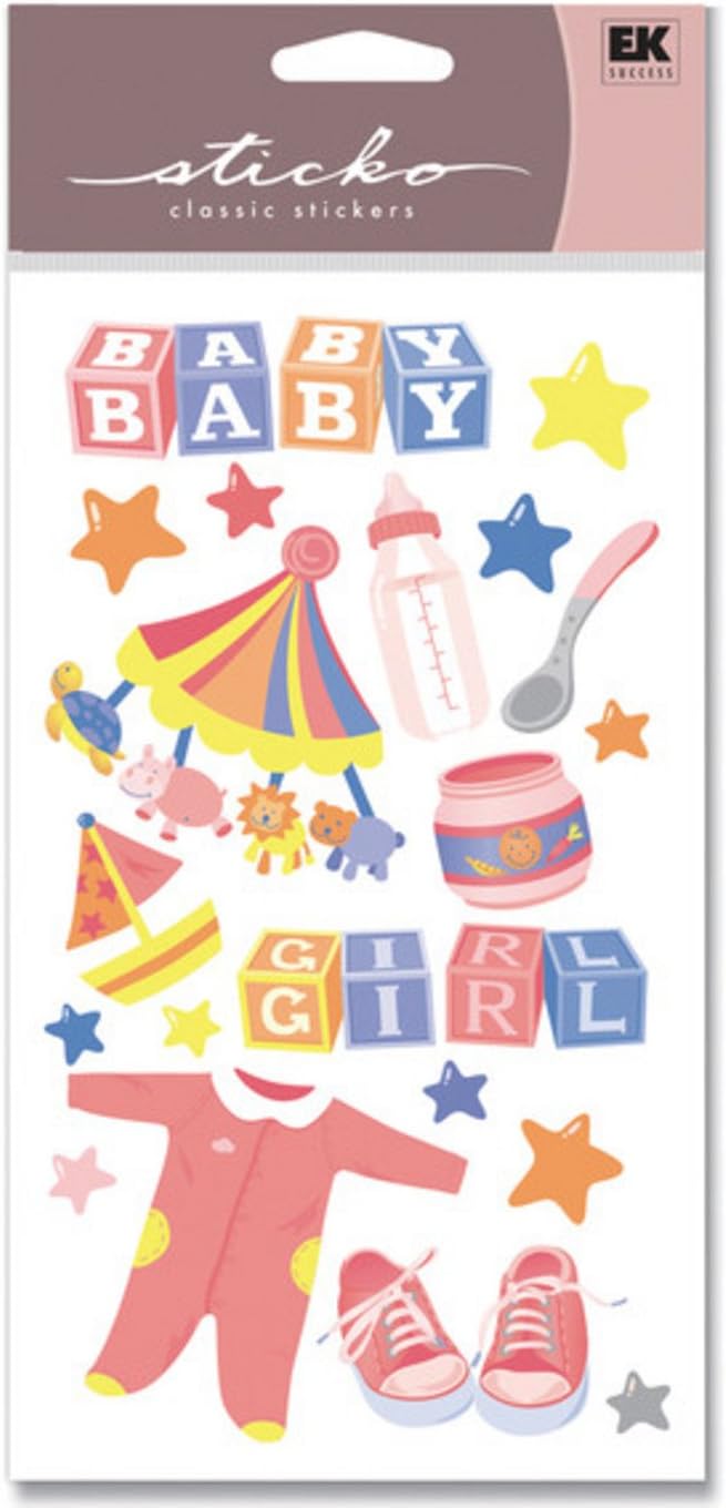 Amazon.com: EK Success Sticko Stickers - Baby Girl Vellum