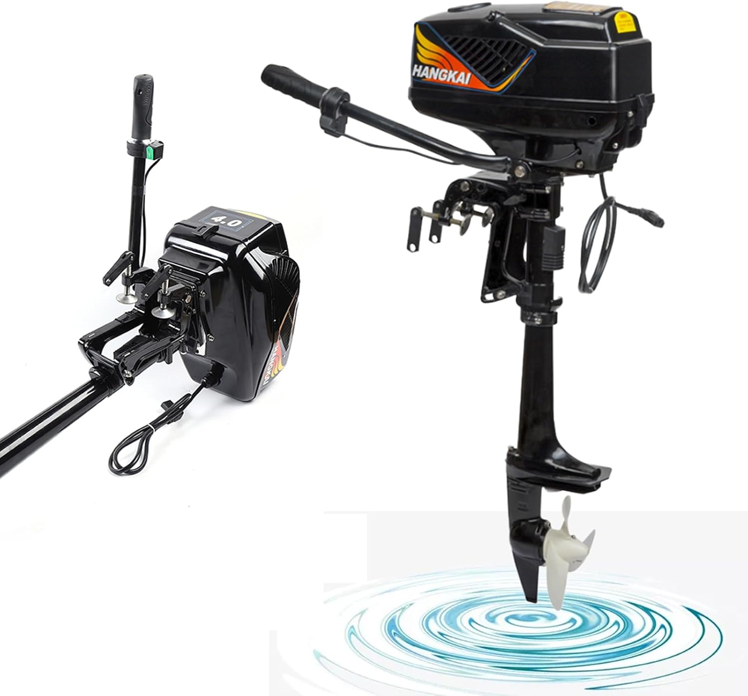 Amazon.com: SNKOURIN Outboard Motor Boat Engine, 4 HP 1000 W Trolling ...
