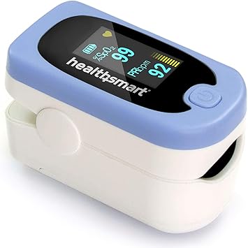 Amazon.com: HealthSmart Deluxe Pulse Oximeter for Fingertip with Pulse ...