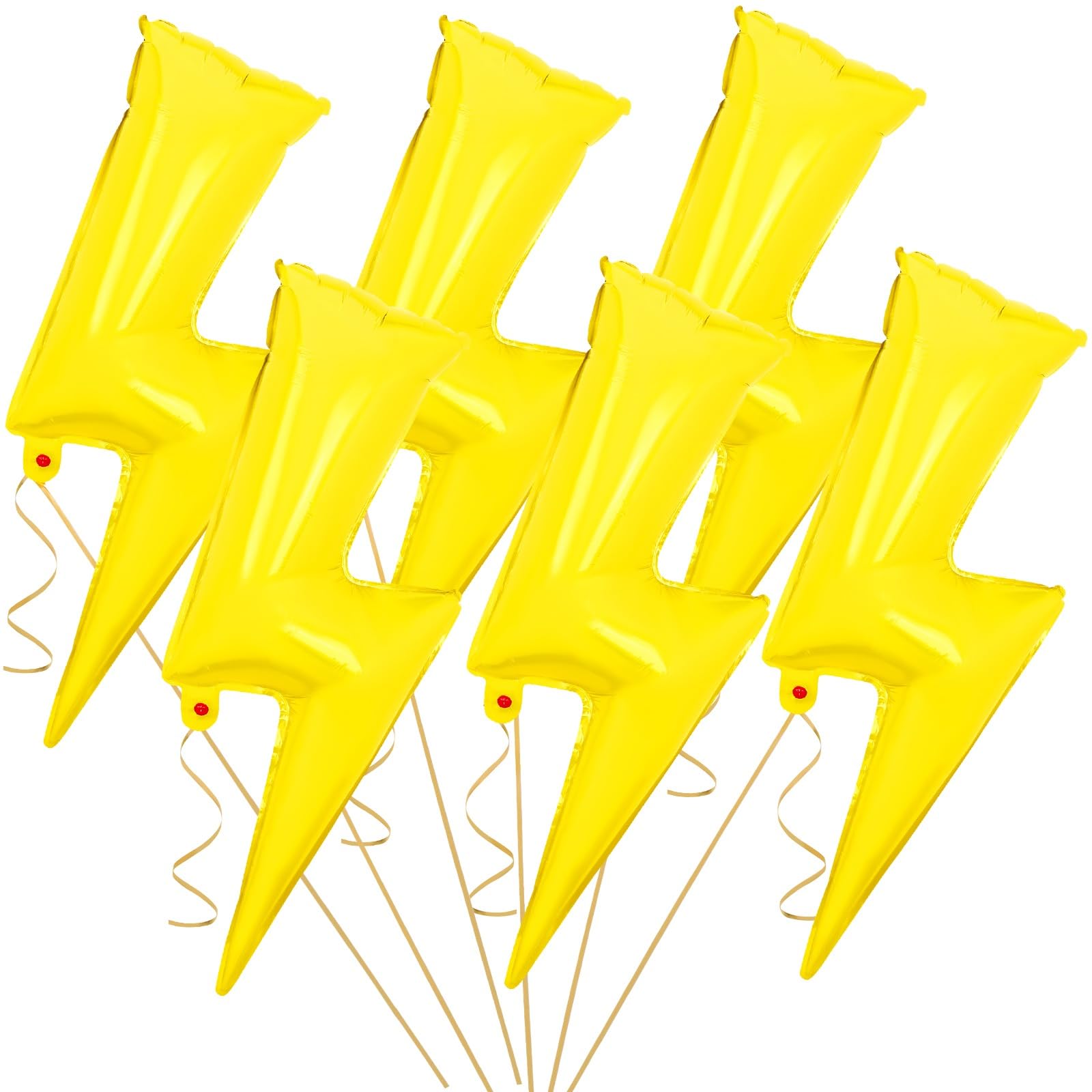 Snapklik.com : 10 Pack 36 Inch Yellow Lightning Bolt Foil Party ...