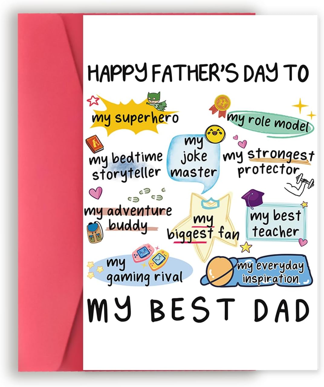 Amazon.com : Missonemi Funny Fathers Day Card for Men, Cute Fathers Day ...