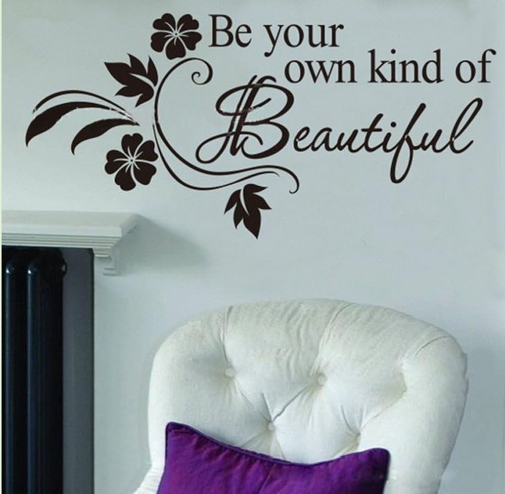 Amazon.com: Be Your Own Kind of Beautiful Wall Stickers Quote, DIY ...