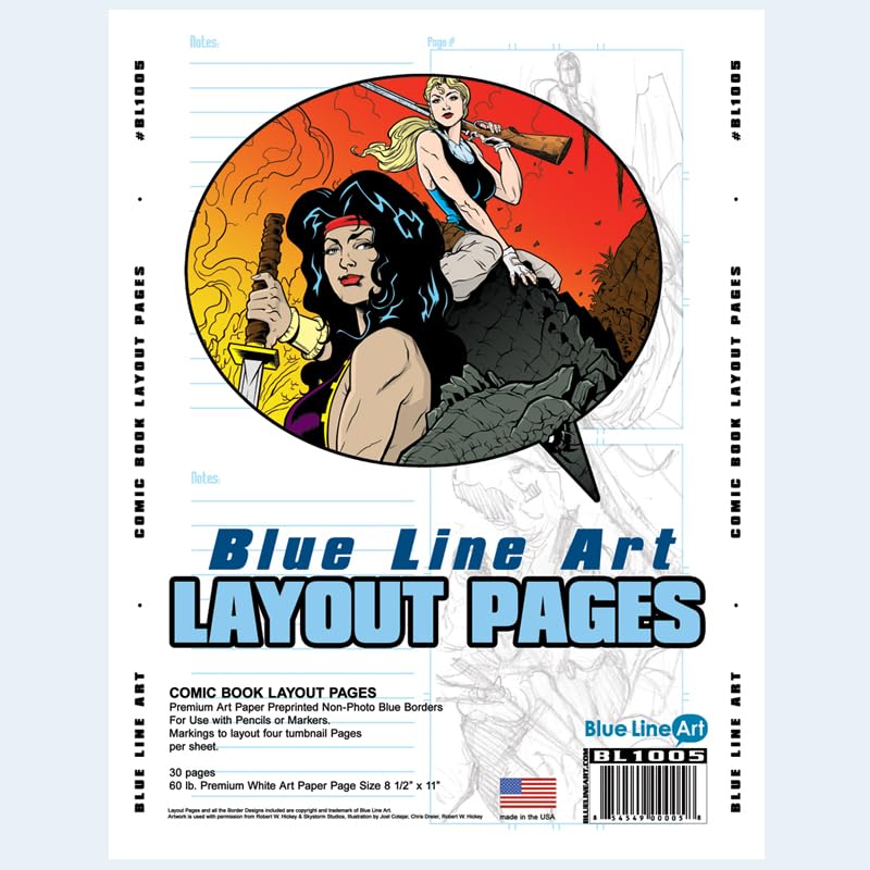 Amazon.com: Blue Line Pro Comic Book Layout 35 Count Pack : Blue Line ...