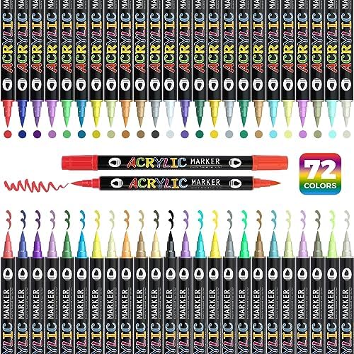 Amazon.com: EOAYONY Upgraded Acrylic Paint Pens,24 Colors Paint Pens ...
