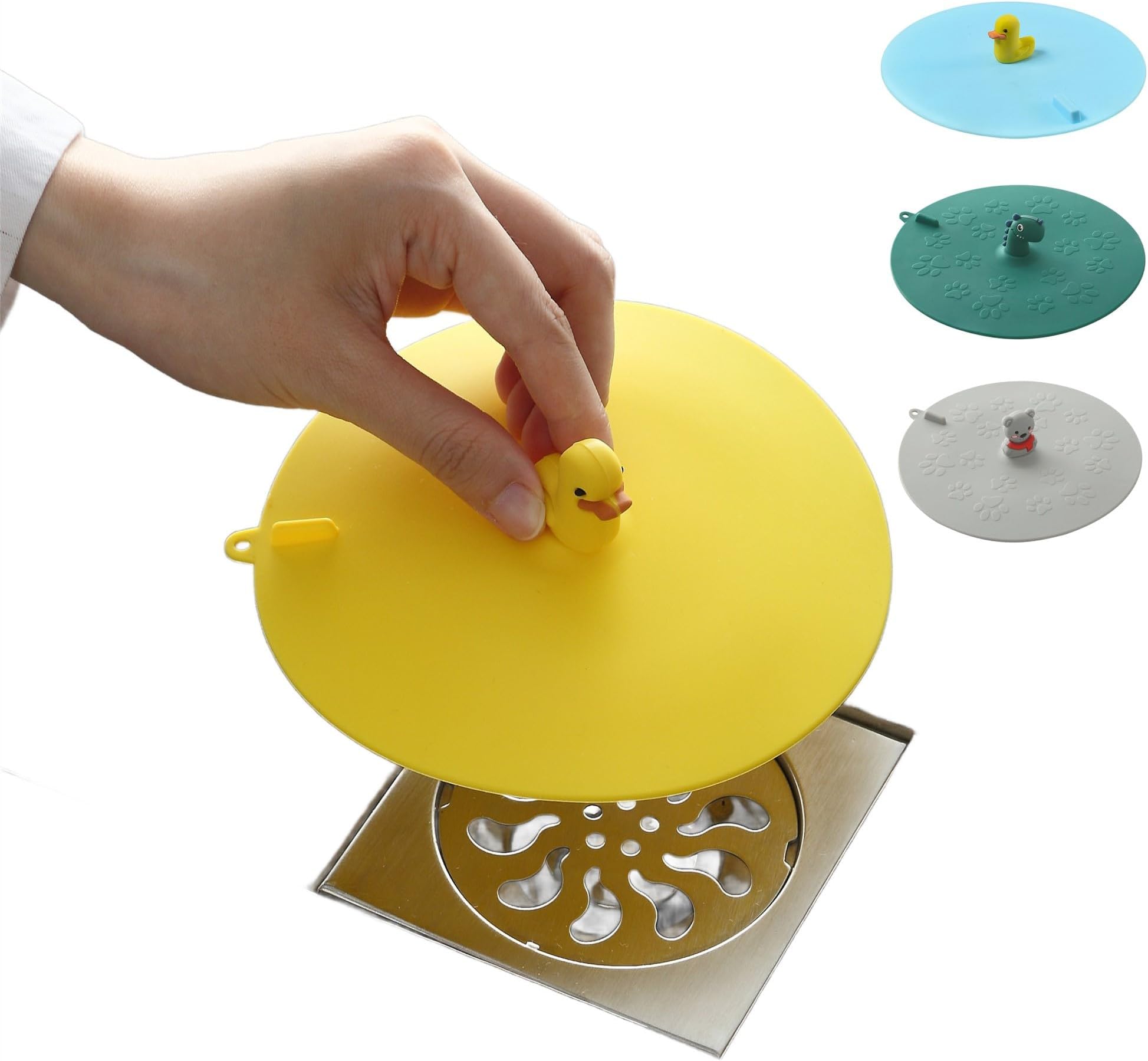 Amazon.com: Gadgetime USA Suction Drain Cover Set - Shower Silicone ...