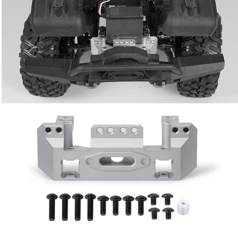 JGGZONE Aluminum Front Bumper Mount Servo Mount Silver Compatible with ...