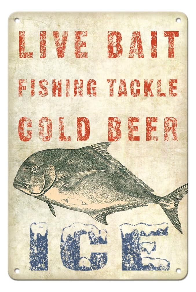 Amazon.com: Hawaii Bait Stand Sign - Fishing Tackle Cold Beer Ice ...