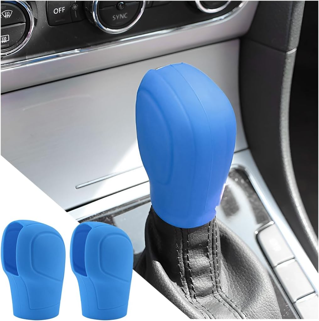 Amazon.com: AICEL 2 Pcs Car Gear Shift Knob Cover, Elastic Silicone Car ...