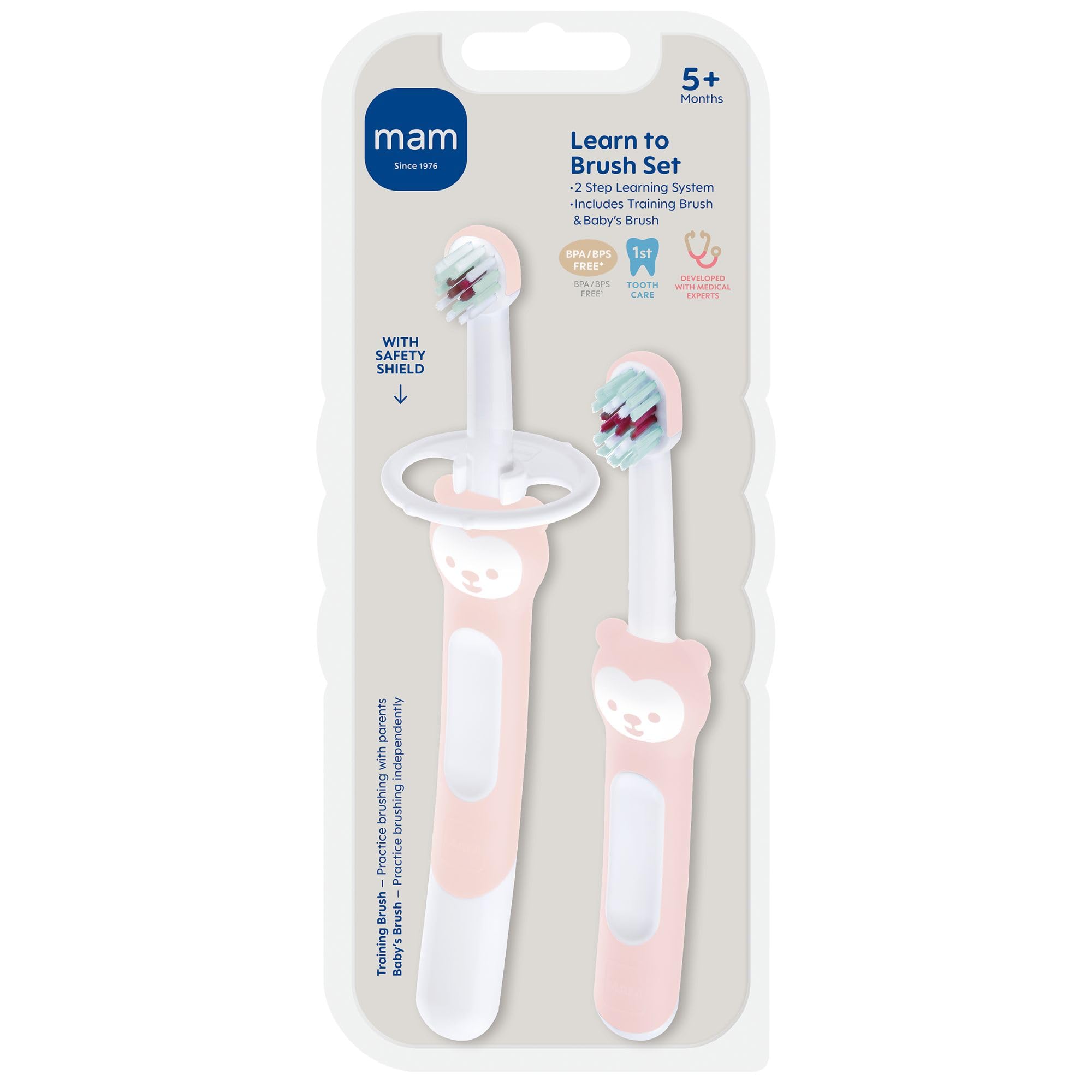 Snapklik.com : MAM Learn To Brush Set (1 Babys Brush Toothbrush, 1 ...