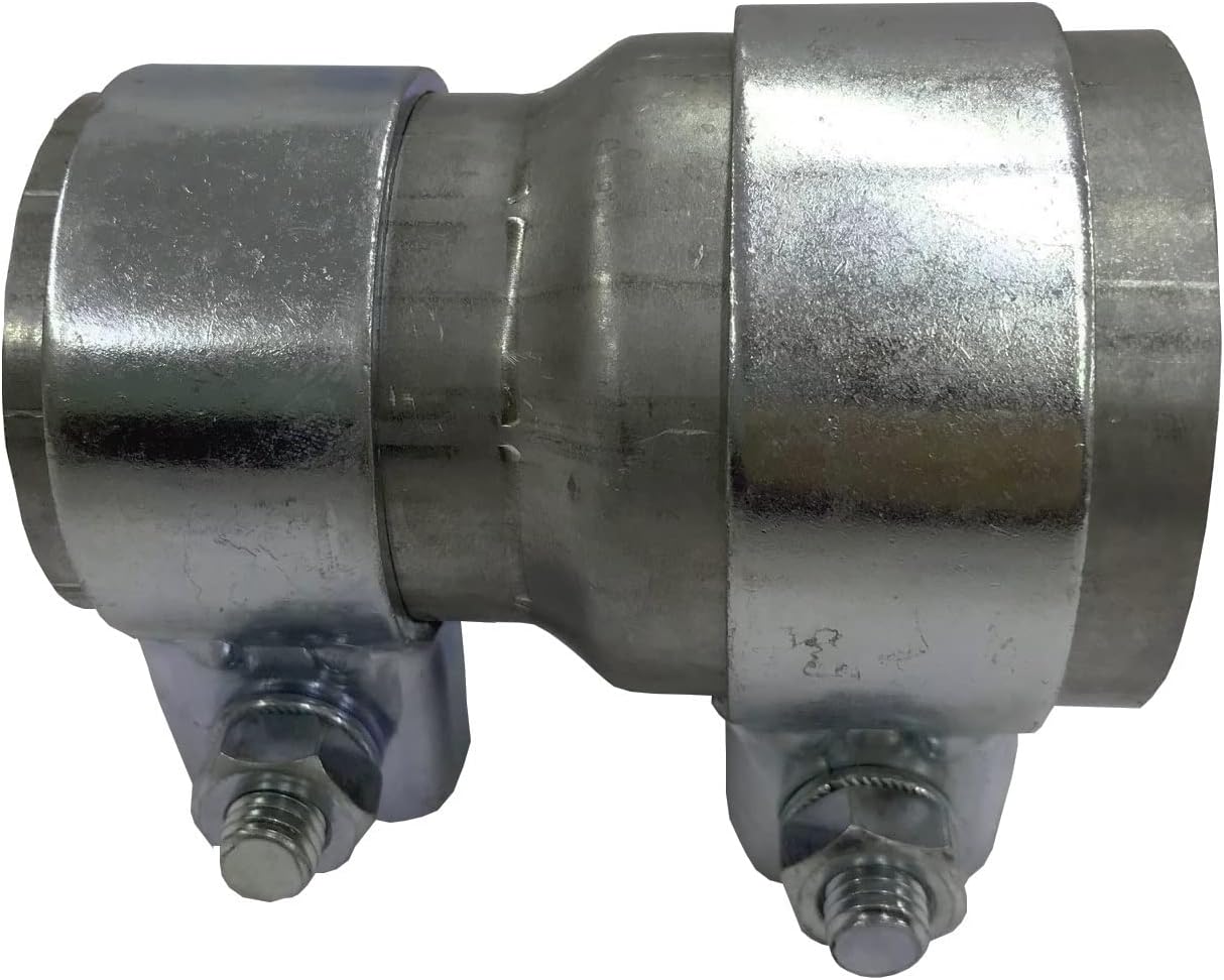Exhaust Pipe Reducer with 2 Mounting Clamps Wide Band Hose Clamp ...