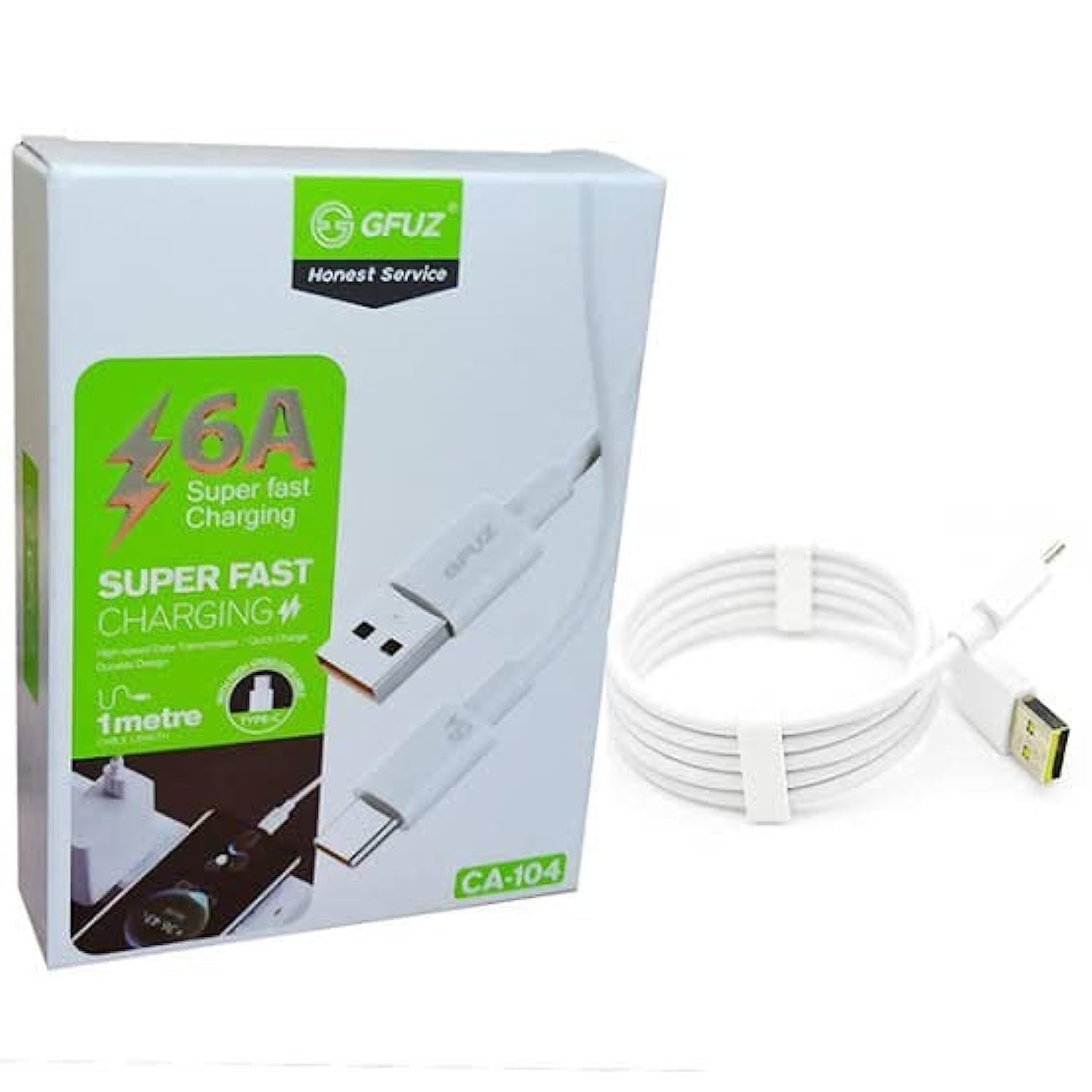 GFUZ كابل شحن سريع جدا نقل بيانات عالي السرعة 6 امبير تايب سى، لمحول الشحن : Amazon.eg ...