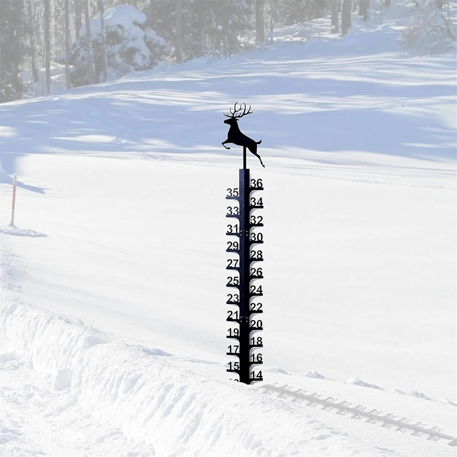 Amazon.com: 24/36 Inch Iron Art Snow Gauge, Snow Measuring Stick ...
