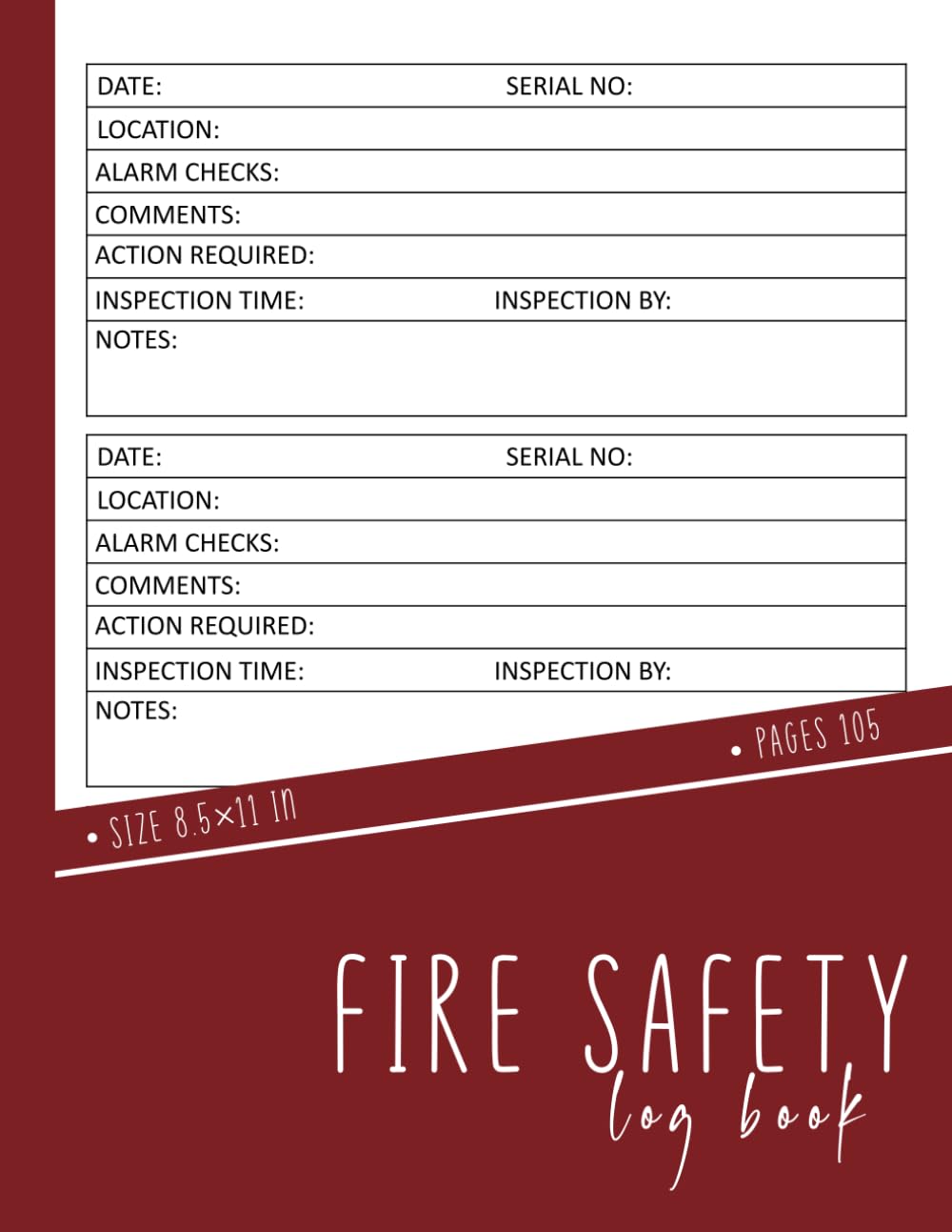fire safety log book: Health And Safety Compliance Record Book For ...