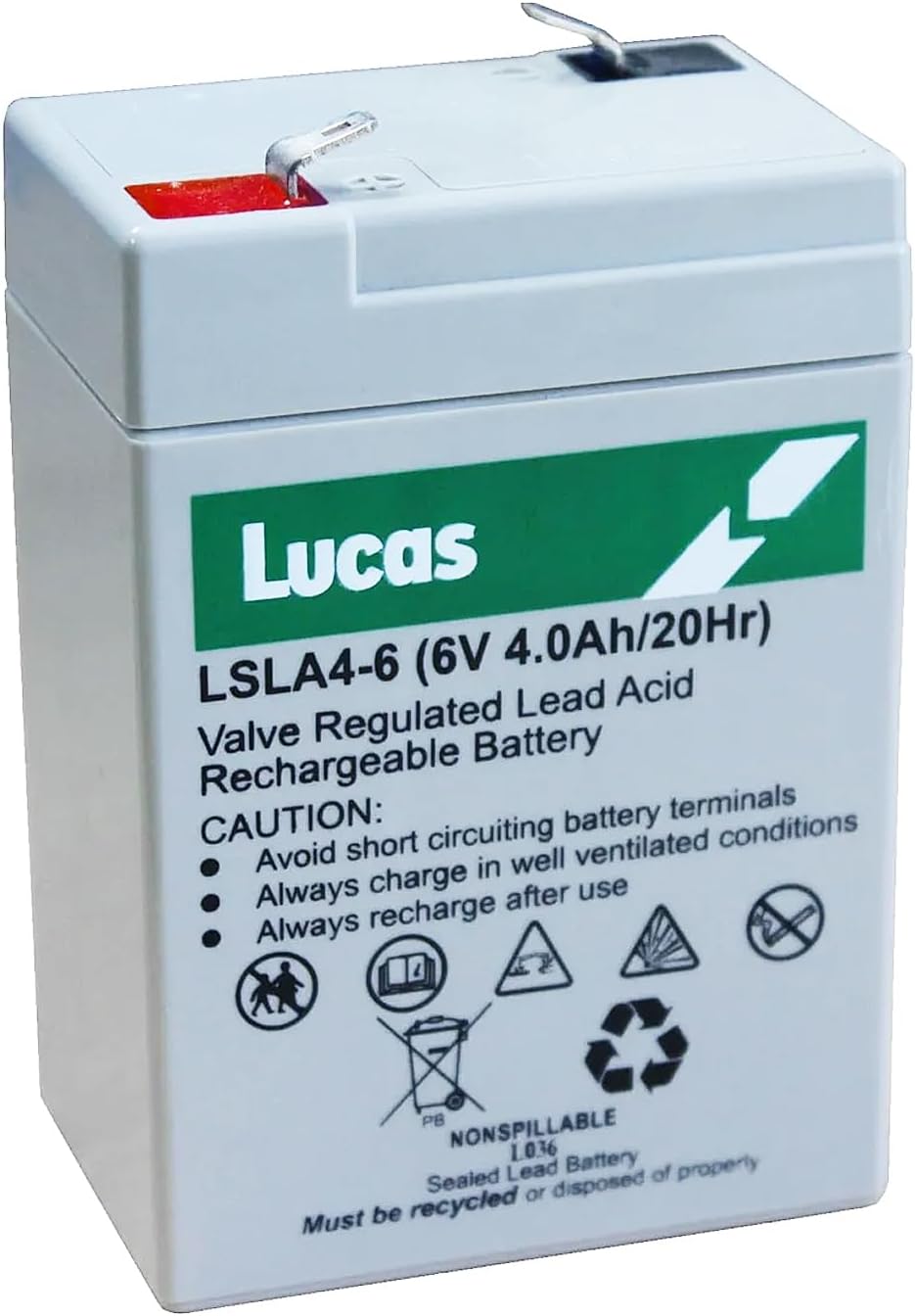 6V Battery, Lucas 6 Volt 4ah battery, 6V 4.0Ah, 6V 4.5ah Lead Acid ...