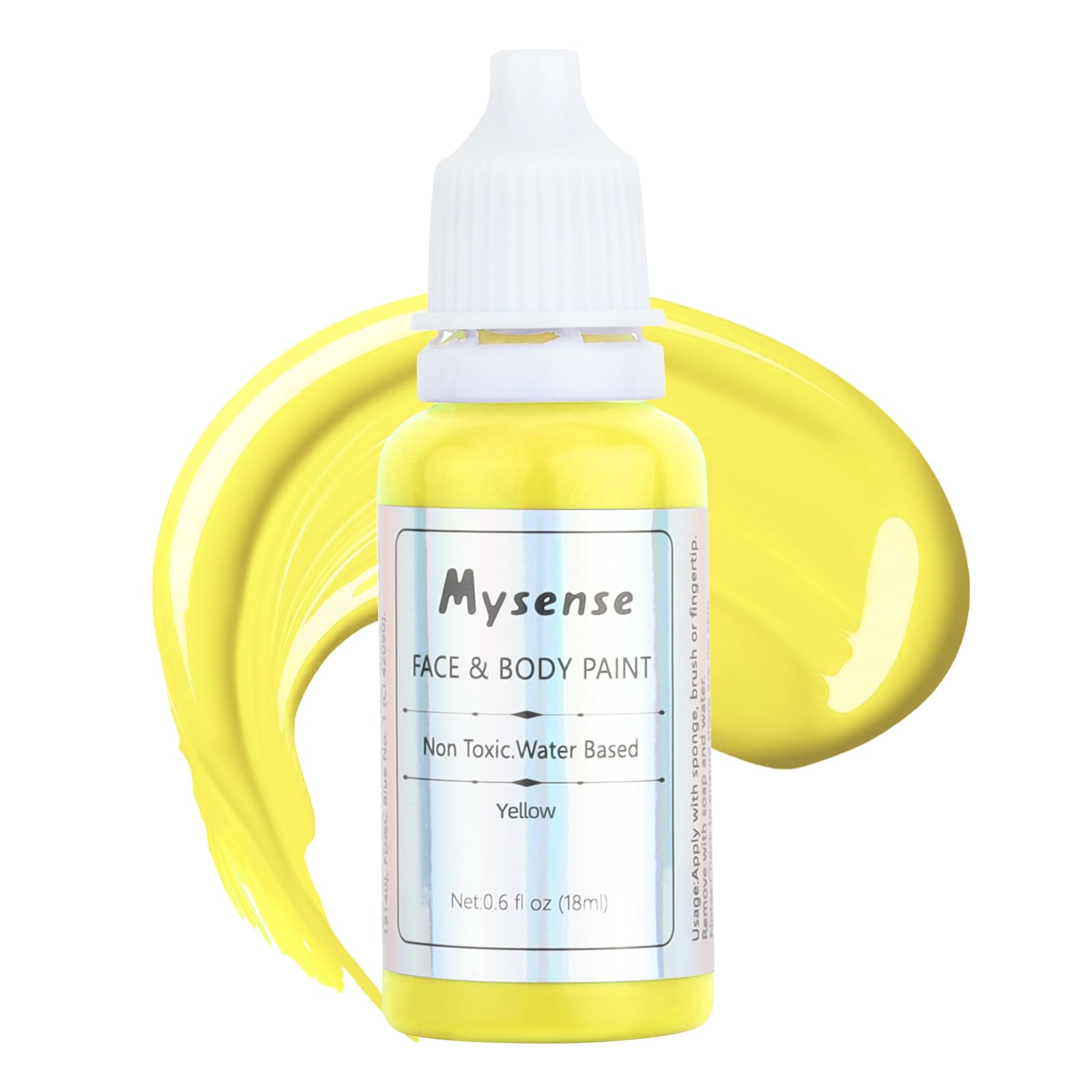 Amazon.com : Mysense Yellow Face Body Paint,Water Based Washable Face ...