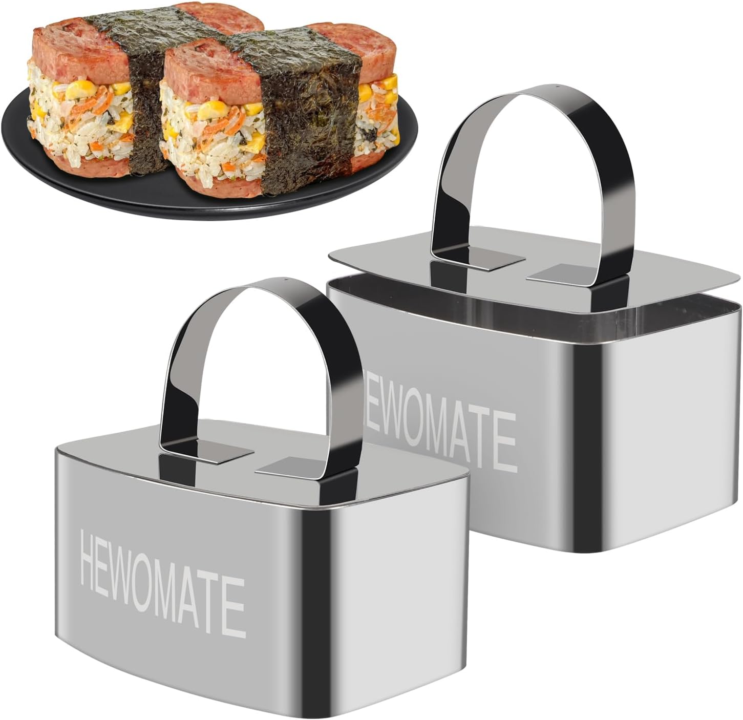 Amazon.com: UERIAJIL Musubi Mold Kit Musubi Maker Press 2 Pack with ...