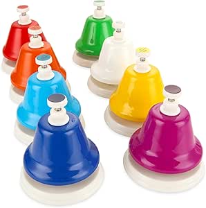 Amazon.com - MUXHEL 8 Pcs Rainbow Desk Bells, 8 Notes Diatonic Metal ...