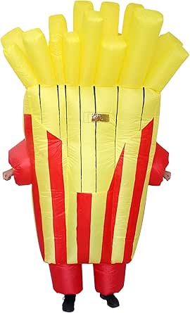 Amazon.com: French Fries Costumes for Adult Blow up Food Outfit Suit ...