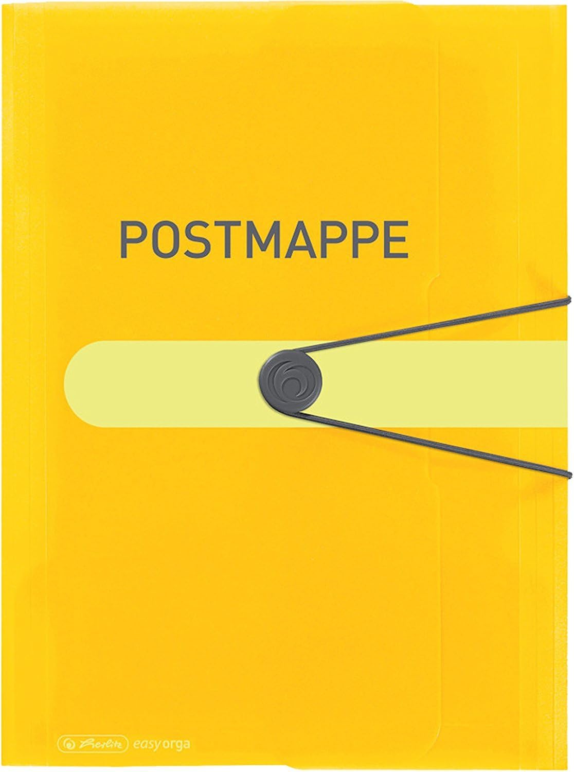 Gummizugmappe A4 PP Postmappe transparent gelb easy orga to go : Amazon ...