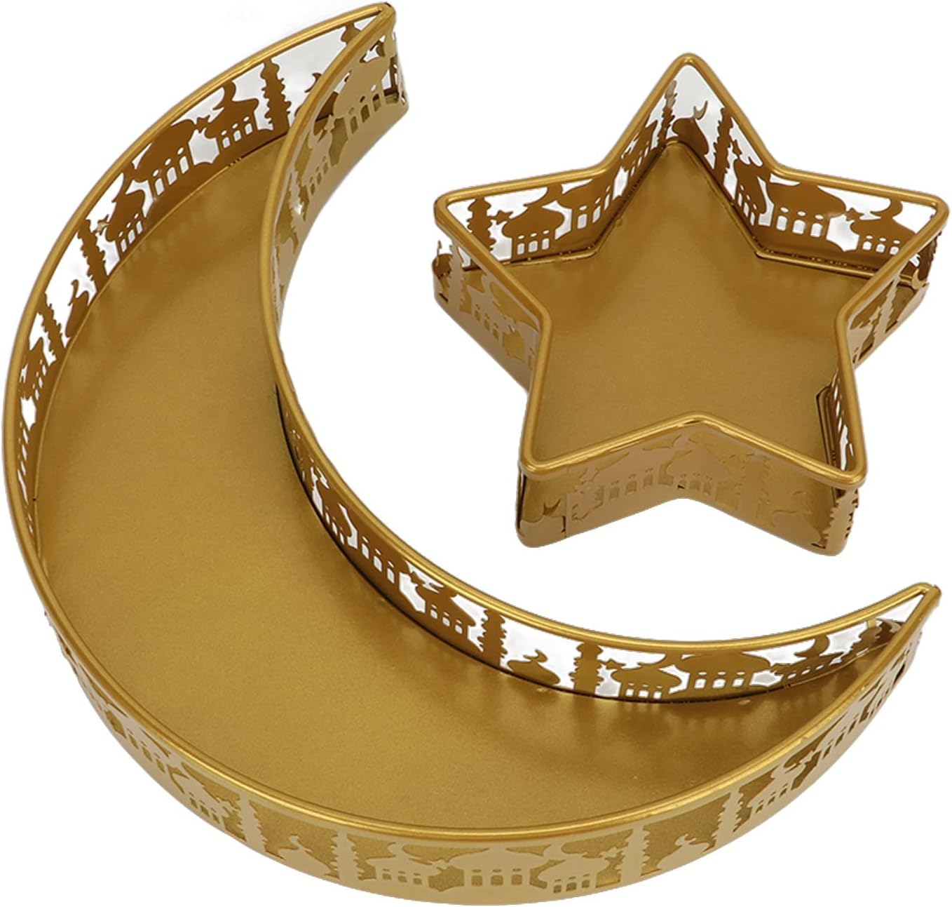 Amazon.com | Xnferty Moon Star Shaped Trays 2pcs Dessert Tray Eid ...