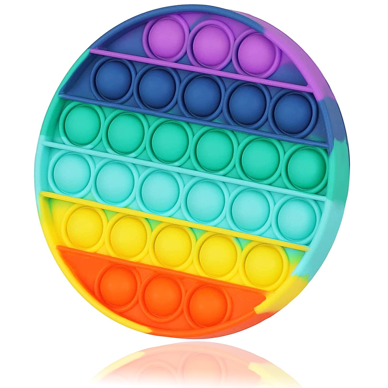 Buy Pop Up It Rainbow Circle Push Fidget Sensory Silicone Toy - Bubble ...