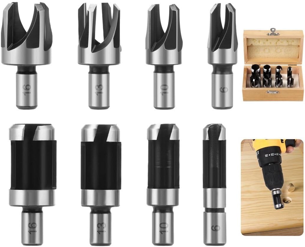 Grizzly Industrial H7693 - Deep Plug Cutter 6 Pc. Set - Power Drill ...