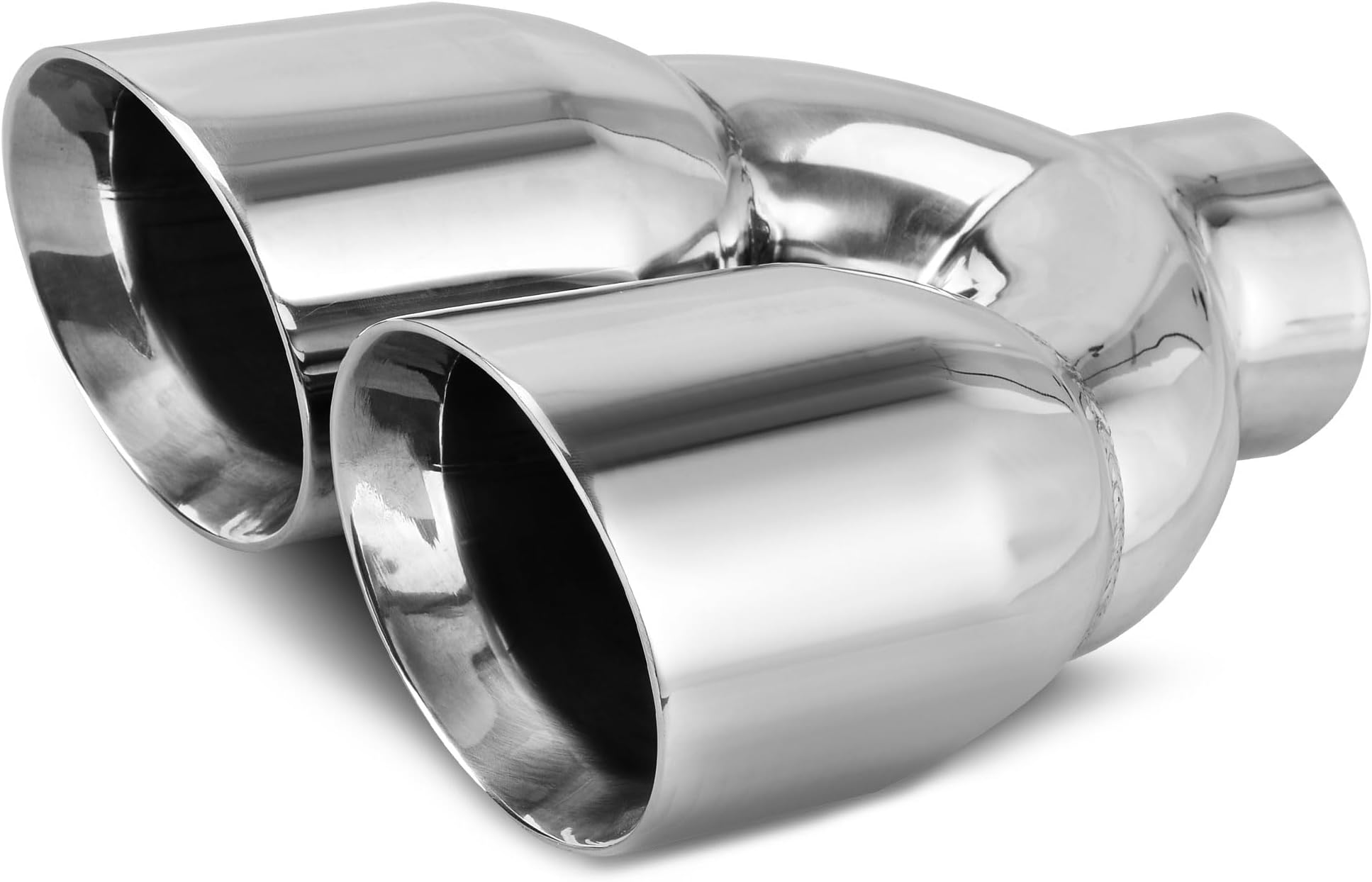 Amazon.com: YITAMOTOR 2.5 Inch Dual Exhaust Tip, 2.5" Inlet 3.5" Dual ...