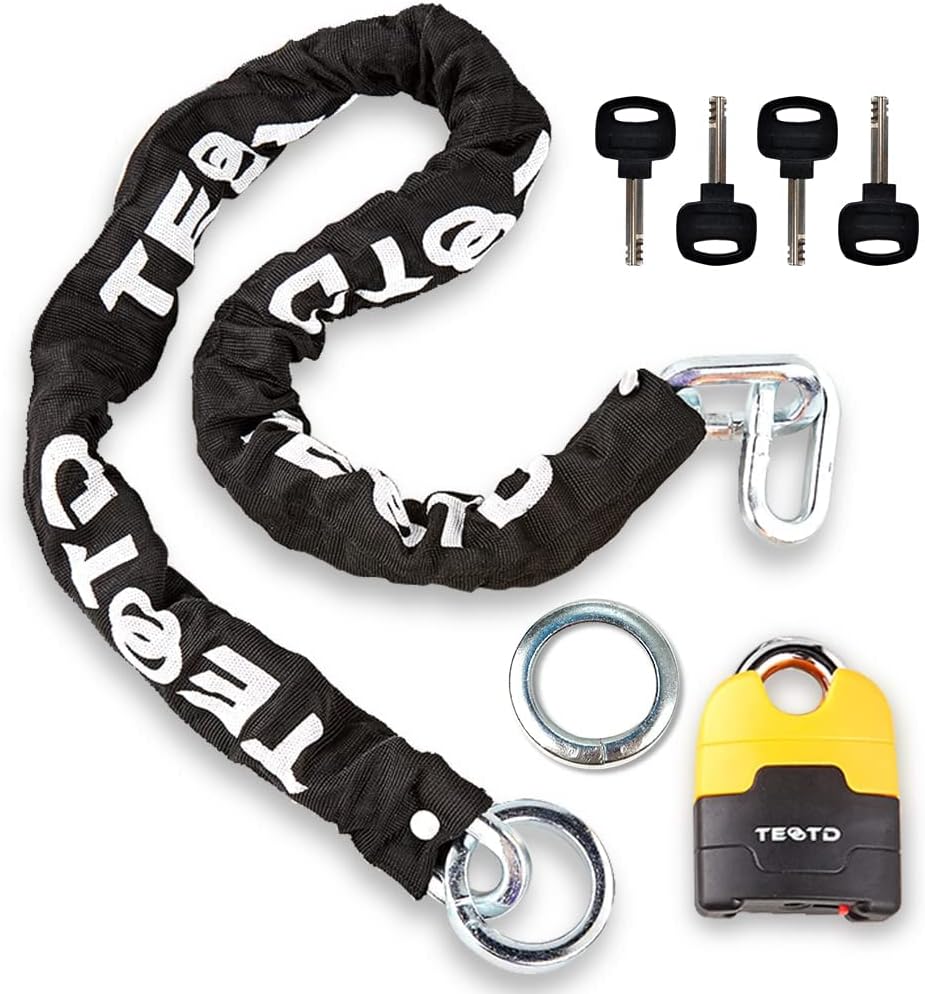 Amazon.com: Heavy Duty Chain Lock, with U-Lock, Chain:120cm Length x ...