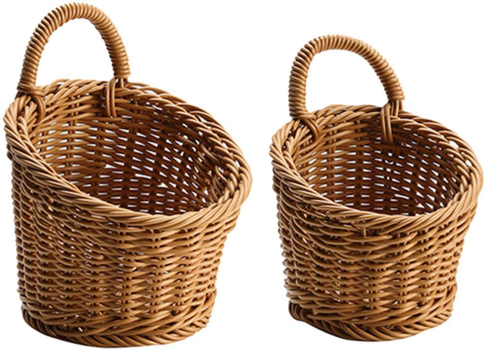 Amazon.com - Kichvoe Wall Hanging Basket 2pcs Woven Wall Storage ...