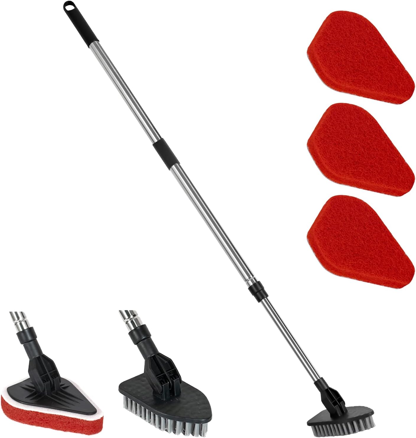 Amazon.com: 46'' Tile & Tub Floor Scrub Cleaning Brush with Long Handle ...