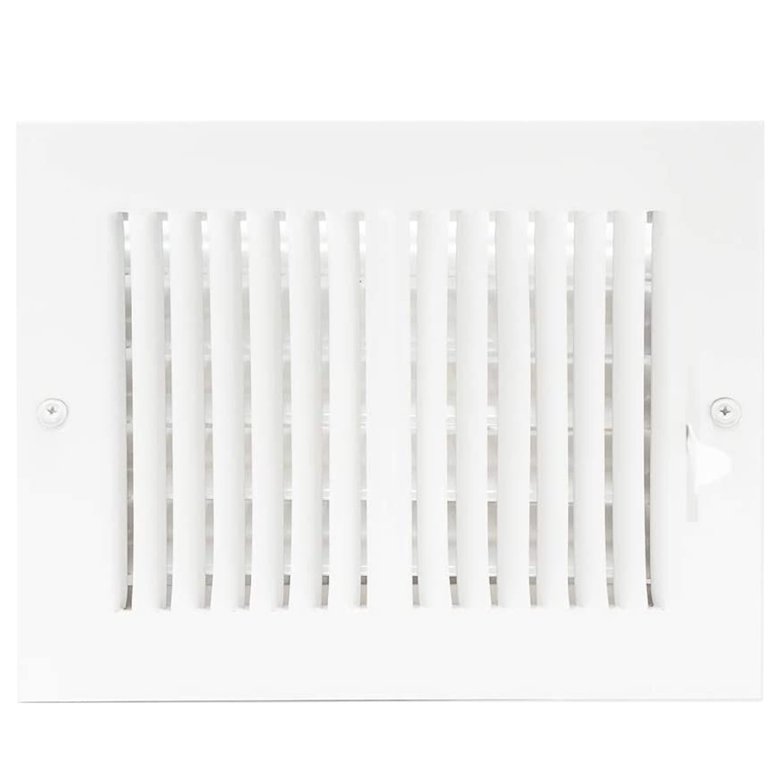 EZ-FLO 8 x 6 Inch (Duct Opening) White Air Vent Cover for Wall or ...