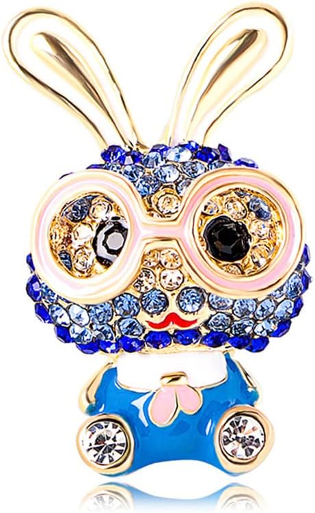 Amazon.com: Cute Rhinestone Bunny Rabbit Brooch Pin for Women Gold ...