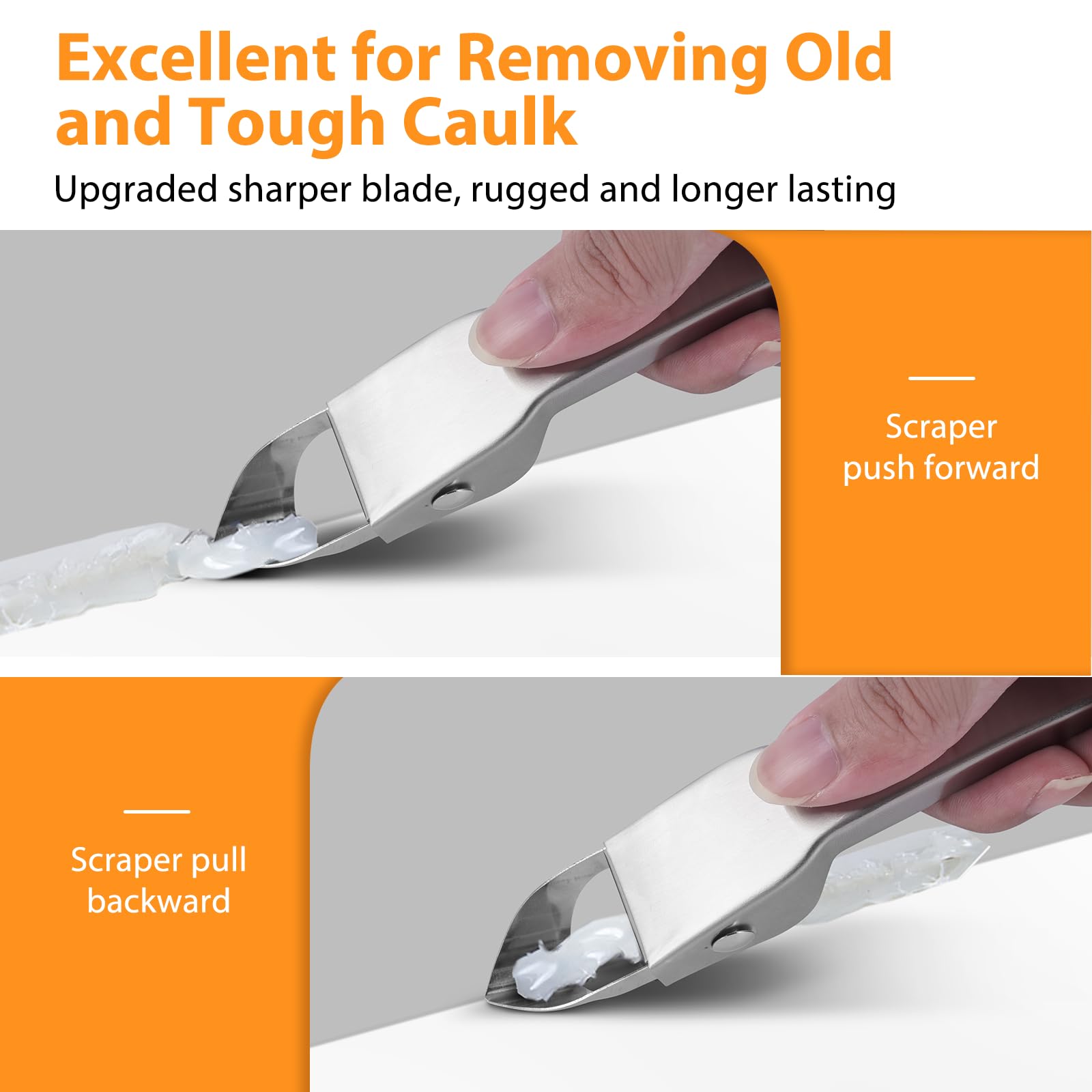 Snapklik.com : Stainless Steel Caulking Tool Caulk Remover 4 In 1: Tool ...