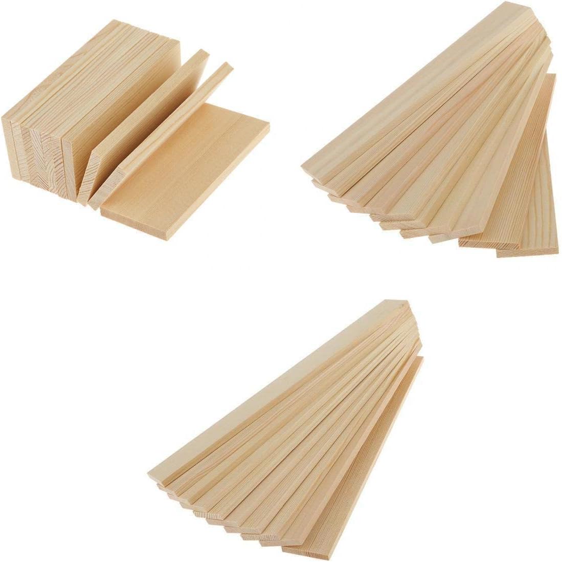 MagiDeal 10 Pieces Natural Wooden Shape Pine Wood Board Panels for ...