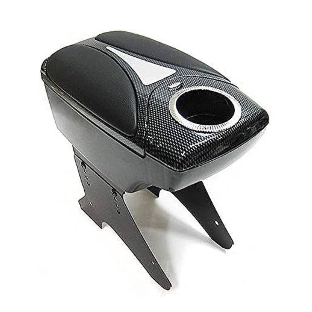 Car Armrest Organizer Storage Box Universal Center Console Black ...